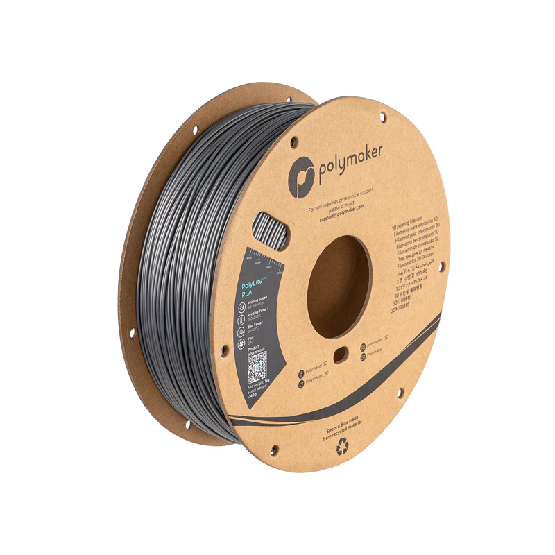 Polymaker Polylite PLA Steel Grey Couleur Gris Diamètre 1.75 mm Poids 1 Kg