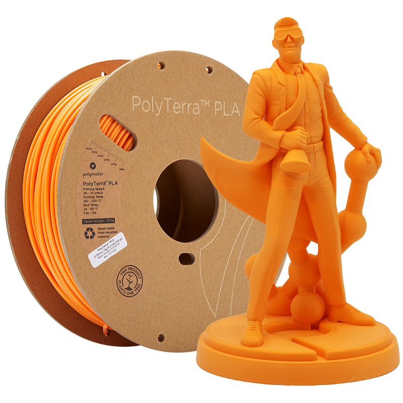 Polymaker PolyTerra PLA Sunrise Orange Diamètre 1.75 mm Poids 1 Kg ...