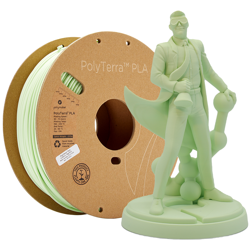 Polymaker PolyTerra PLA Mint Diamètre 1.75 mm Poids 1 Kg Couleur Mint