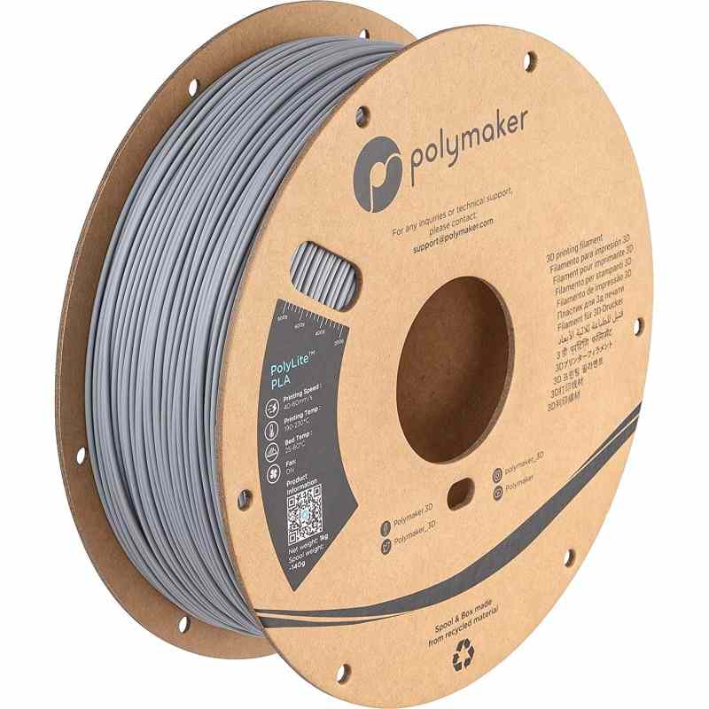 Polymaker Polylite PLA Grey - Polymaker Polylite PLA - 3D FORM